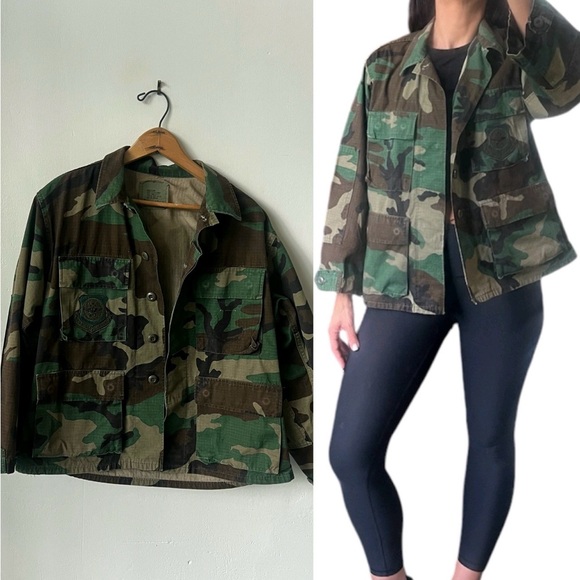 Vintage | Jackets & Coats | Vintage Camo Military Jacket Air Mobility ...